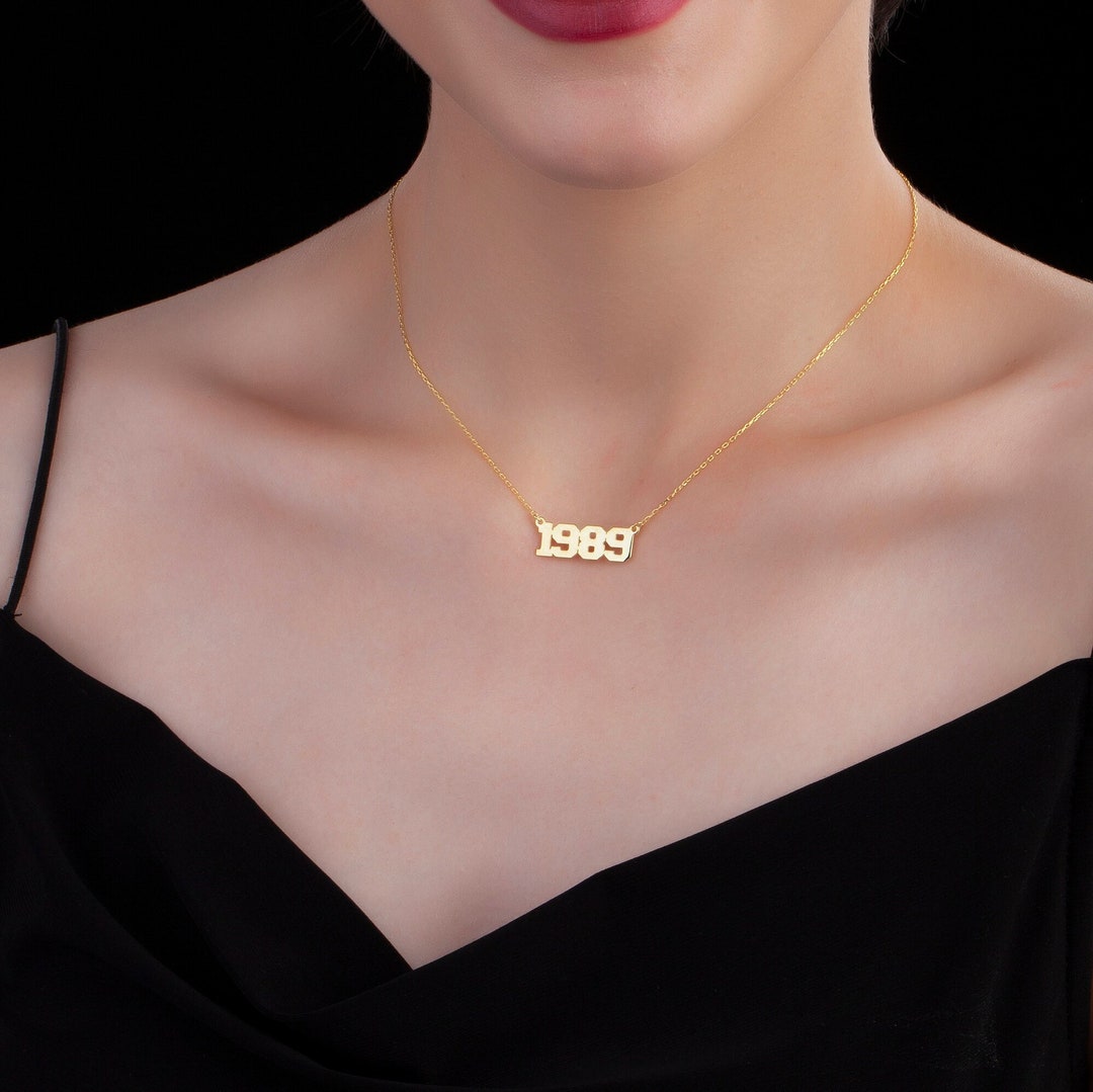 Personalized Number Necklace - Custom Number Necklace - Year Necklace ...