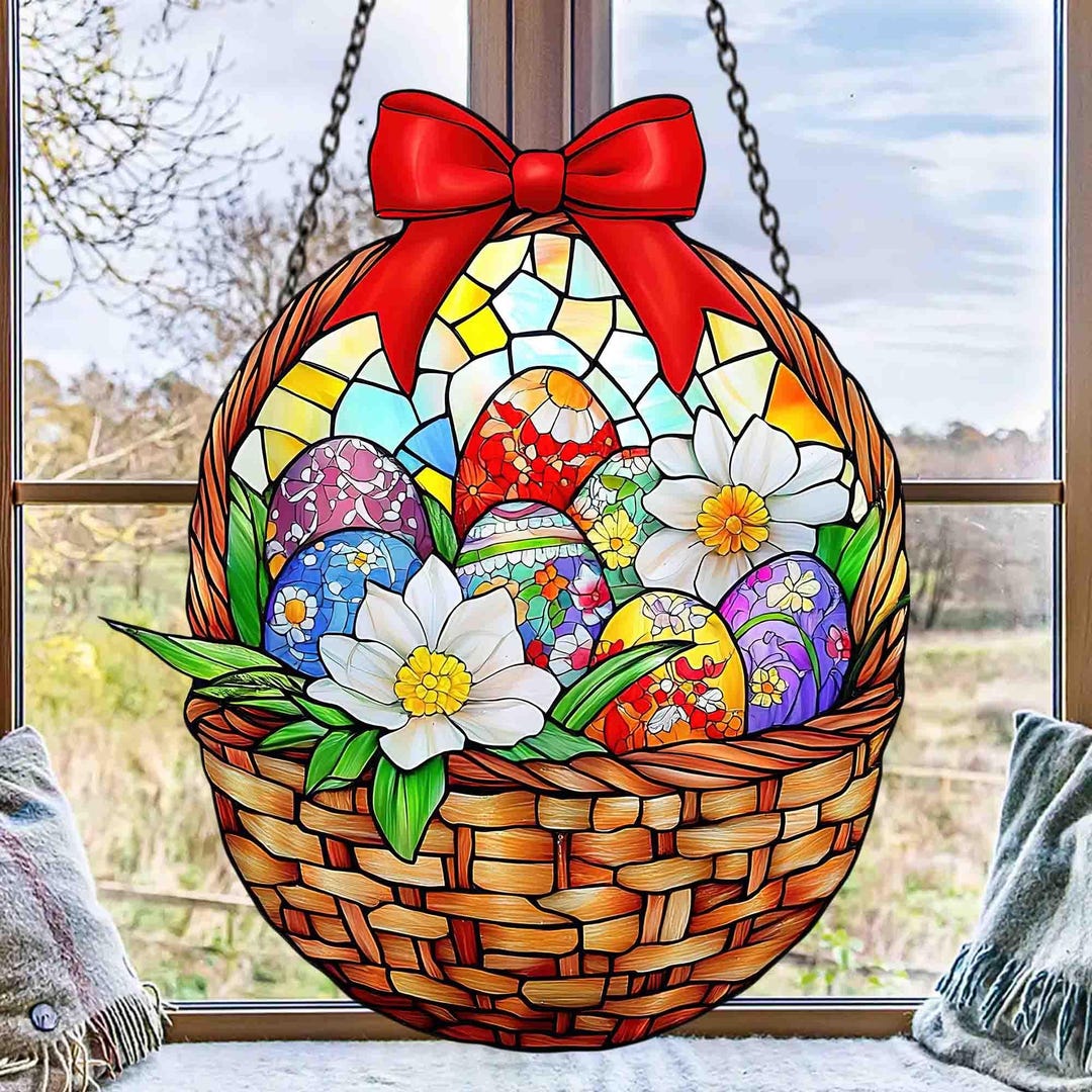 Easter Suncatcher, Easter Egg Window Decor, Easter Suncatcher, Easter ...