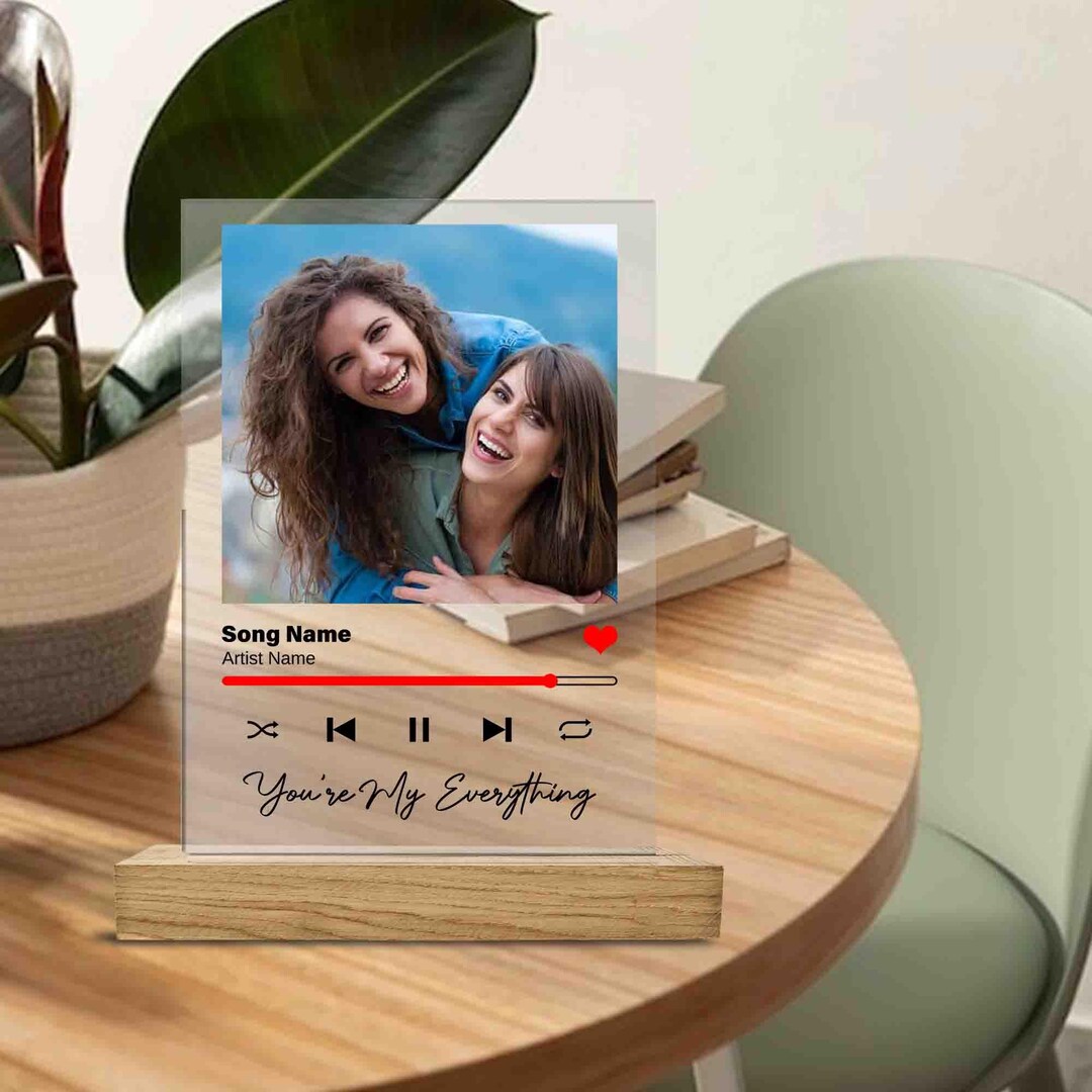 Personalized Music Plaque, Custom Acrylic Song Plaque, Birthday Gifts ...