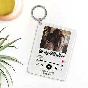 Custom Song Keychain, Personalized Photo Keychain, Album Keychain ...