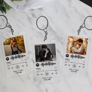 Custom Song Keychain, Personalized Photo Keychain, Album Keychain ...