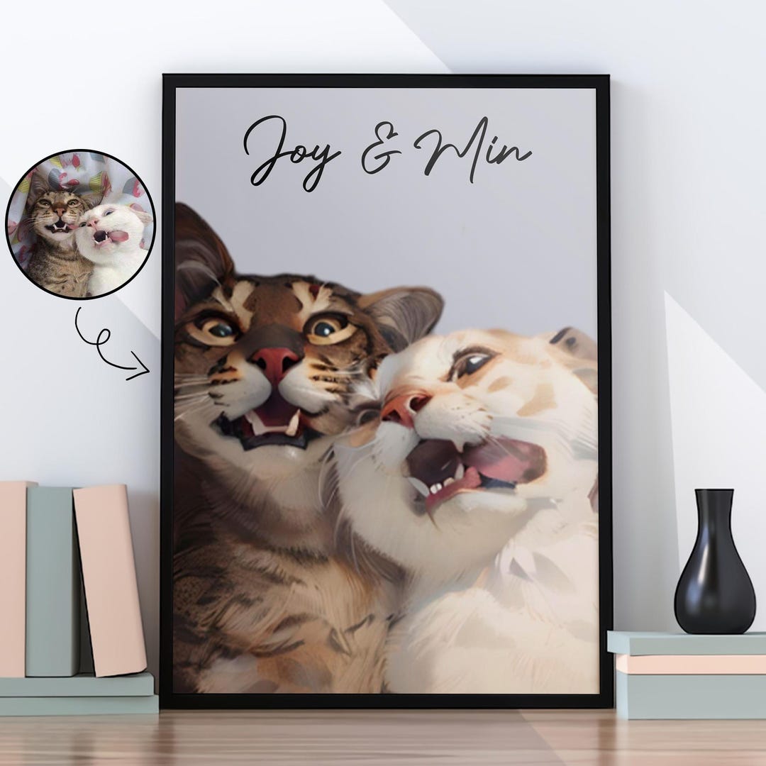 Custom Pet Portrait, Meme Pet Photo Personalized, Meme Dog Portrait ...