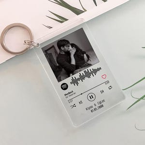 Custom Song Keychain, Personalized Photo Keychain, Album Keychain ...