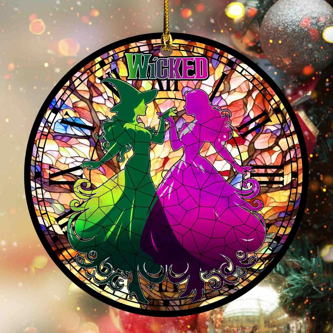 Elphaba And Glinda Besties Acrylic Ornament Wicked Christmas Ornament Wickeds Merch Wicked