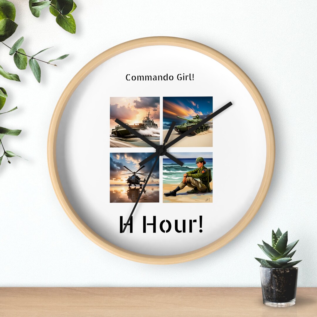 CLOCK Tank Girl Gift Wall Clock Commando Girl H Hour Tank Helicopter ...