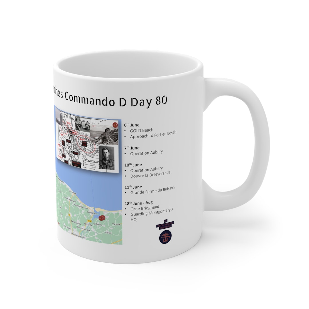 47 Commando D Day Mug Royal Marines Gift WW2 History Ceramic Coffee ...