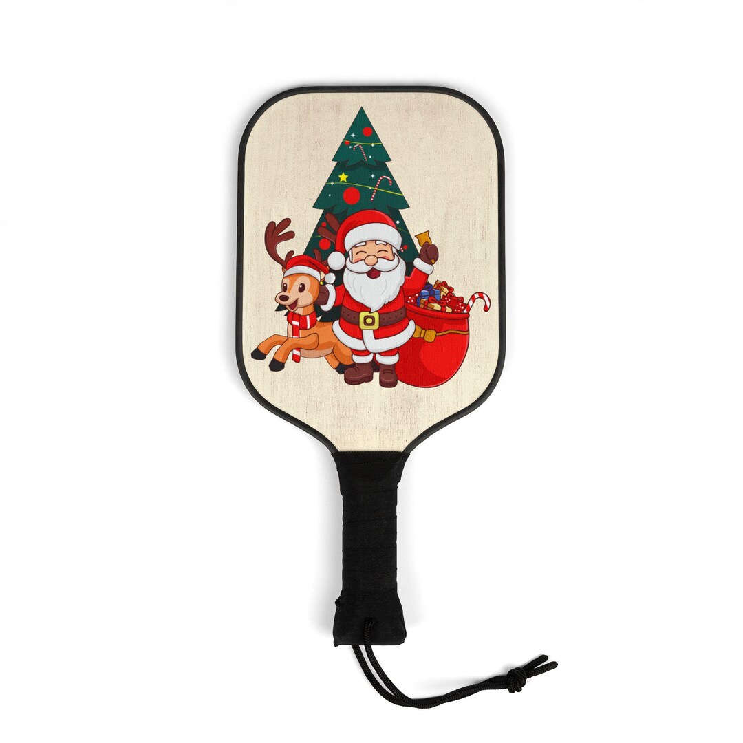 Christmas Pickleball Kit Santa and Rudolf Fun Stocking Filler Bat and ...