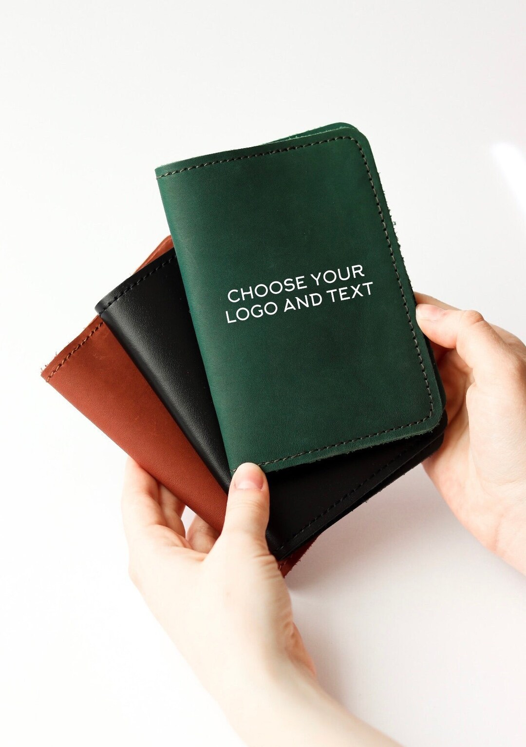 Personalized Leather Passport Cover With Your Text and Logo, Passport ...