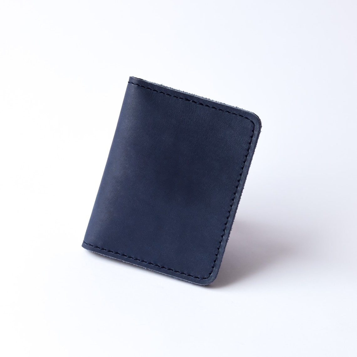 Blue Leather Card Holder, Custom Card Holder, Leather Gifts, Mens ...