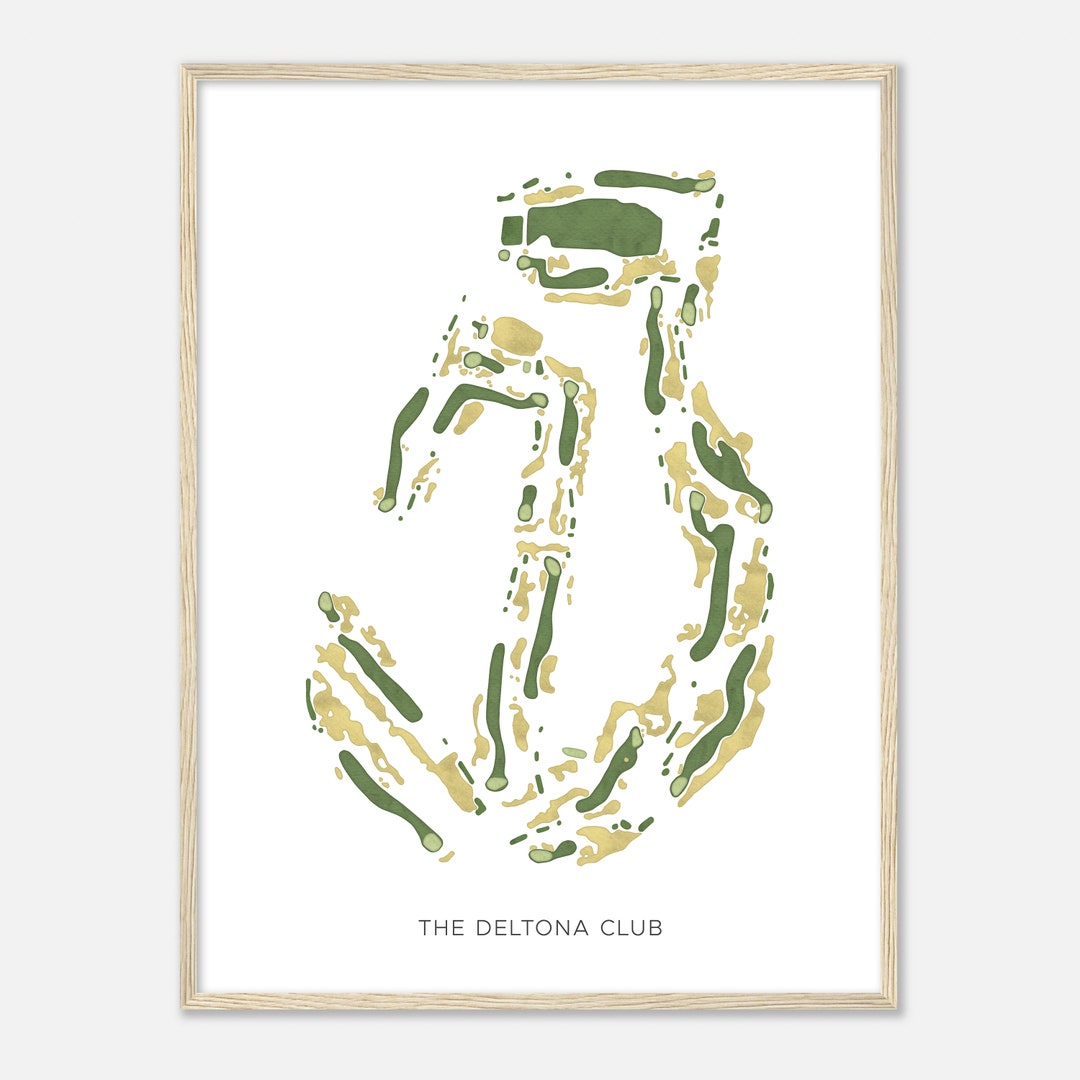 The Deltona Club, Florida - Modern Watercolor Map | Golfer Gift, Golf ...