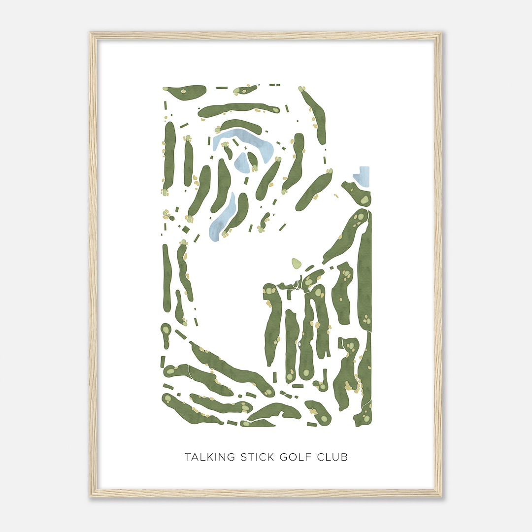 Talking Stick Golf Club, Arizona - Modern Watercolor Map | Golfer Gift ...