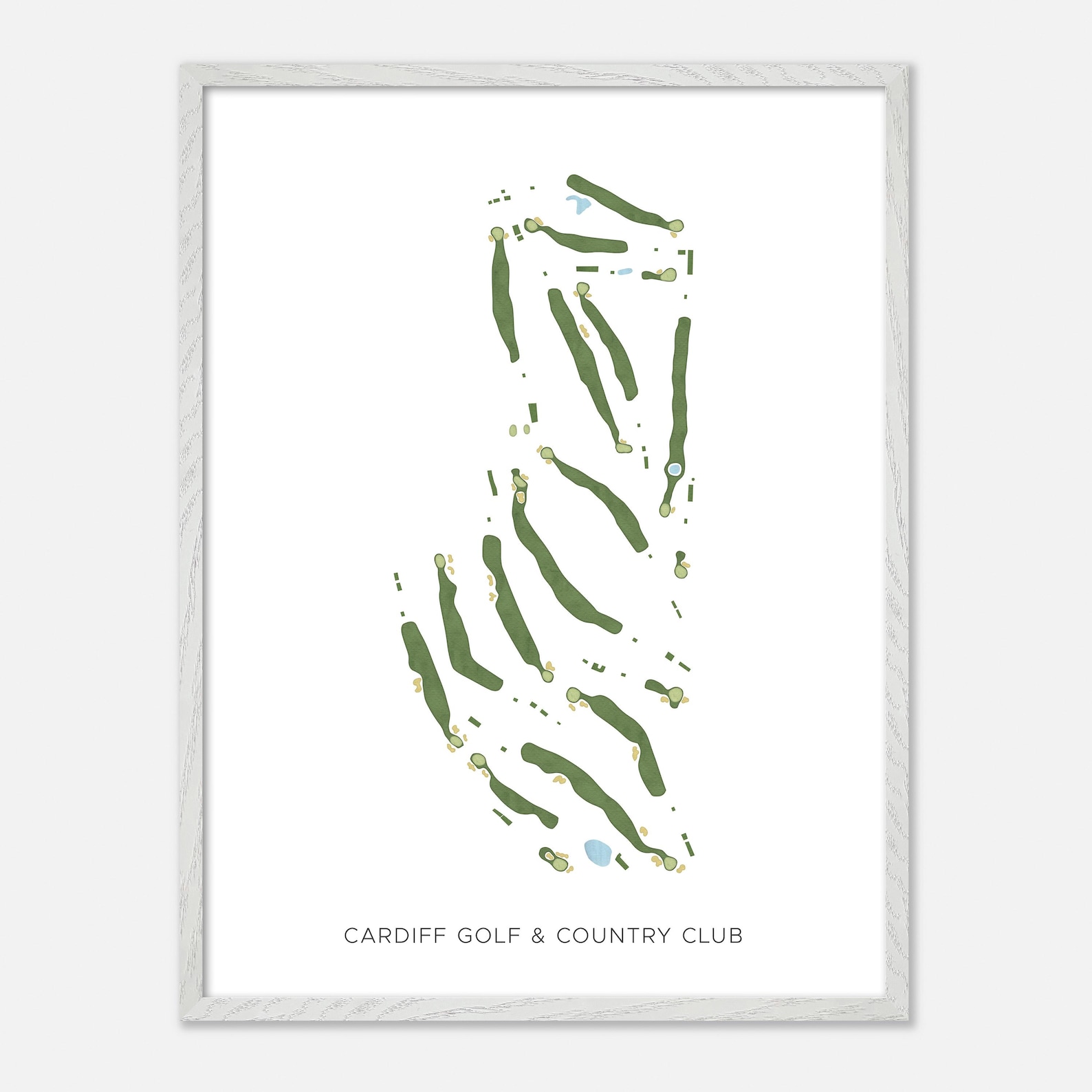 Cardiff Golf & Country Club in , Canada - Modern Watercolor Map ...
