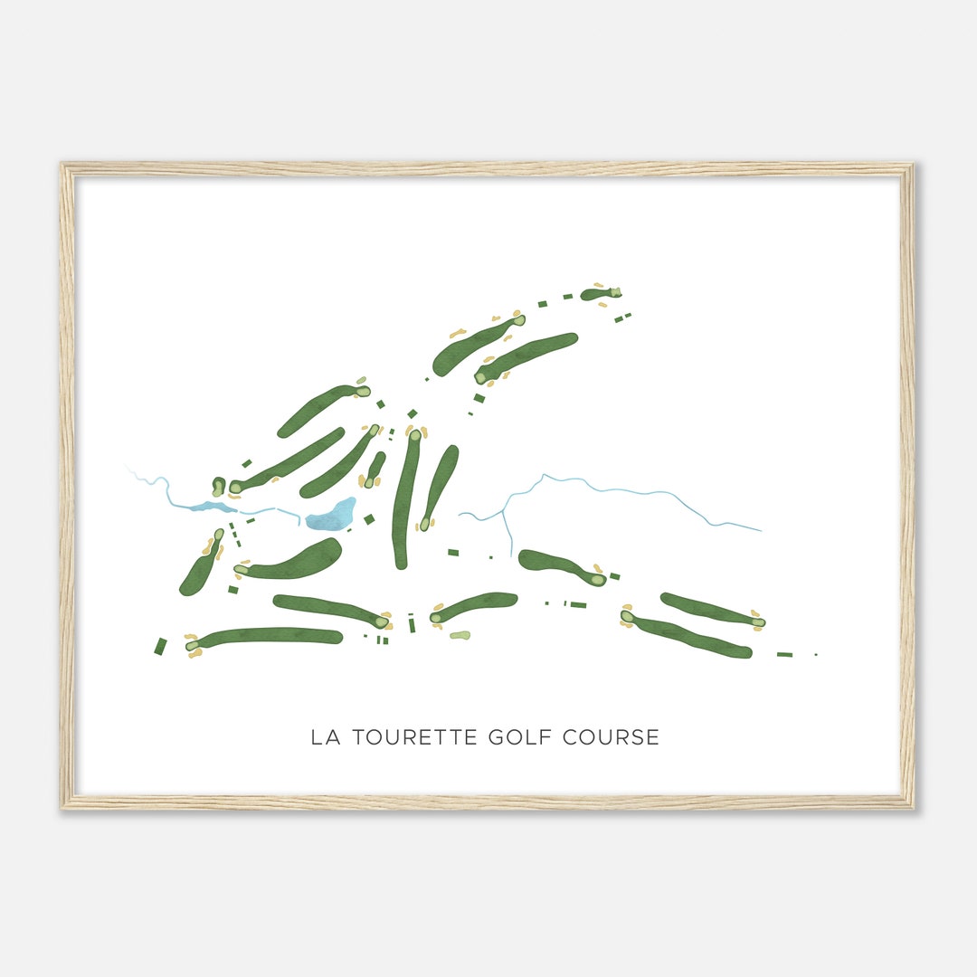 La Tourette Golf Course, New York - Modern Watercolor Map | Golfer Gift ...