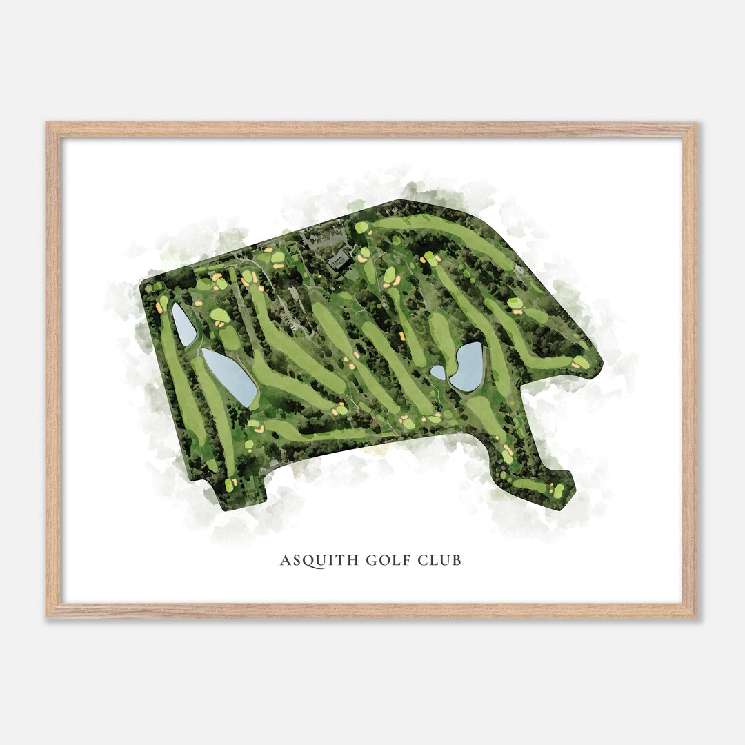 Asquith Golf Club in Mount Colah, Australia - Classic Watercolor Map ...