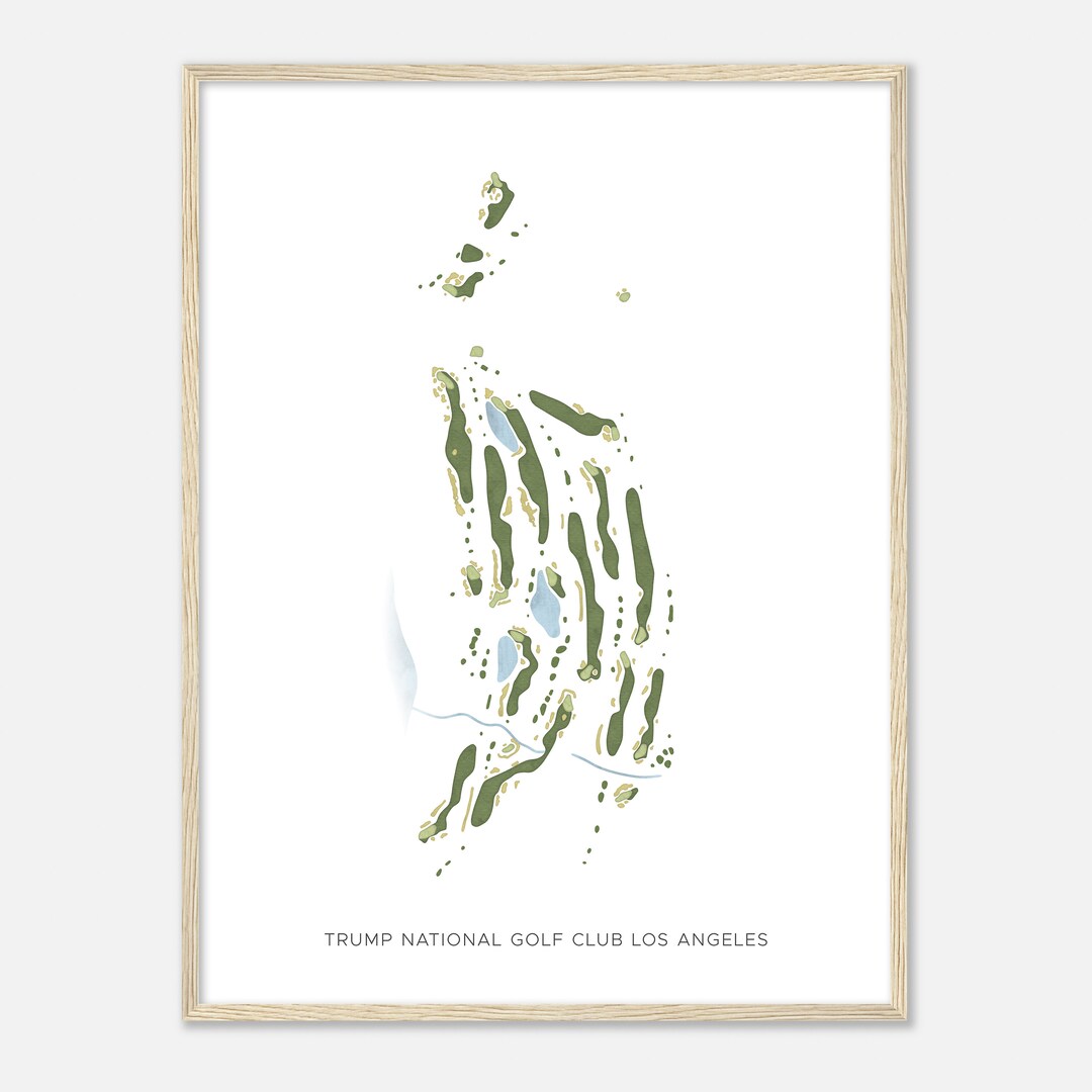Trump National Golf Club Los Angeles, California - Modern Watercolor ...