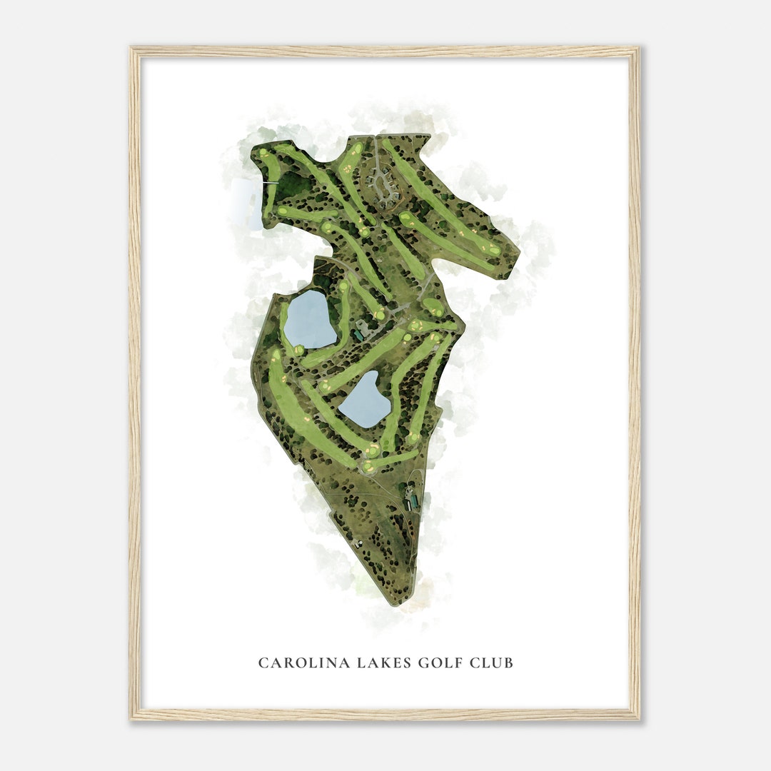 Carolina Lakes Golf Club, South Carolina - Classic Watercolor Map ...