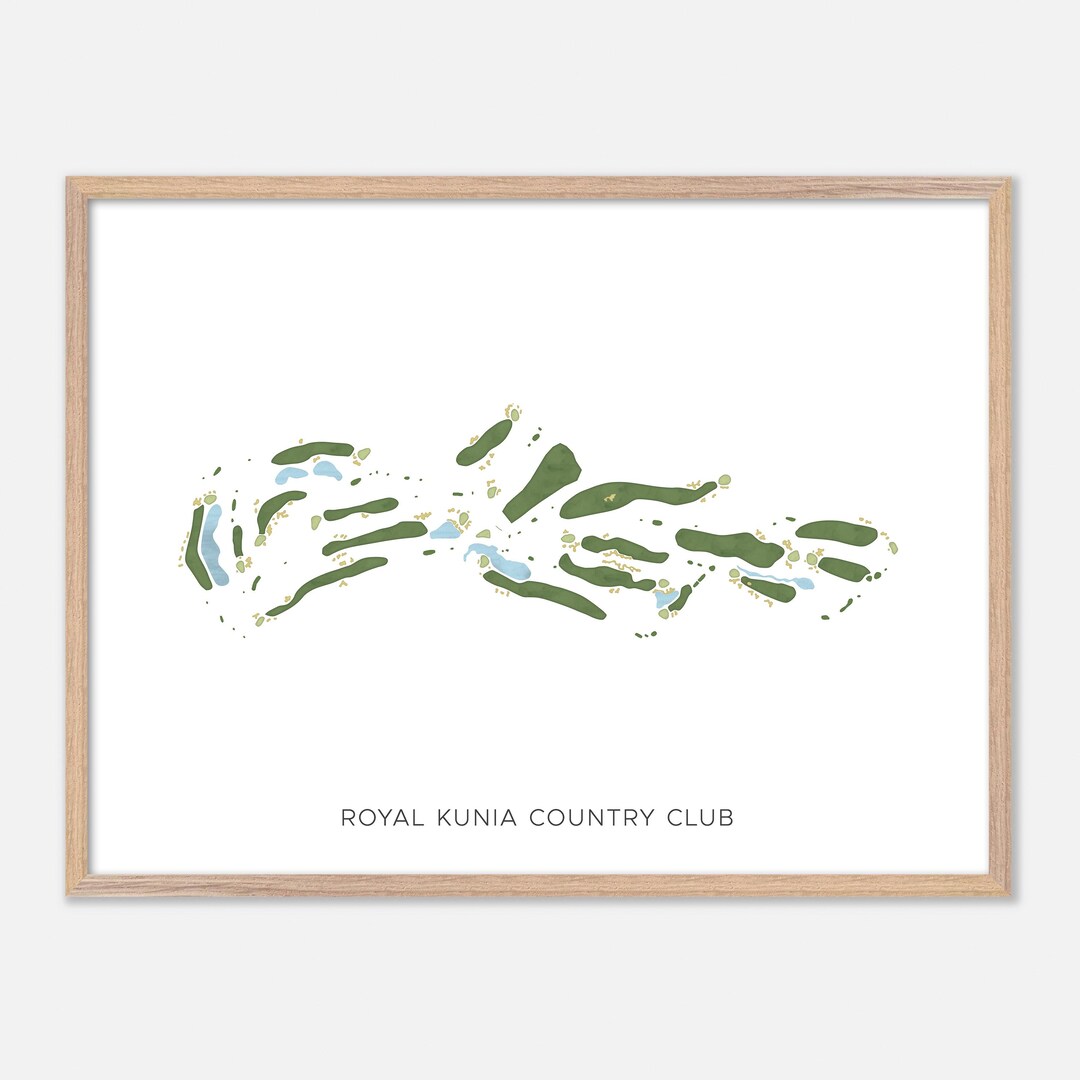 Royal Kunia Country Club in Waipahu, Hawaii - Modern Watercolor Map ...