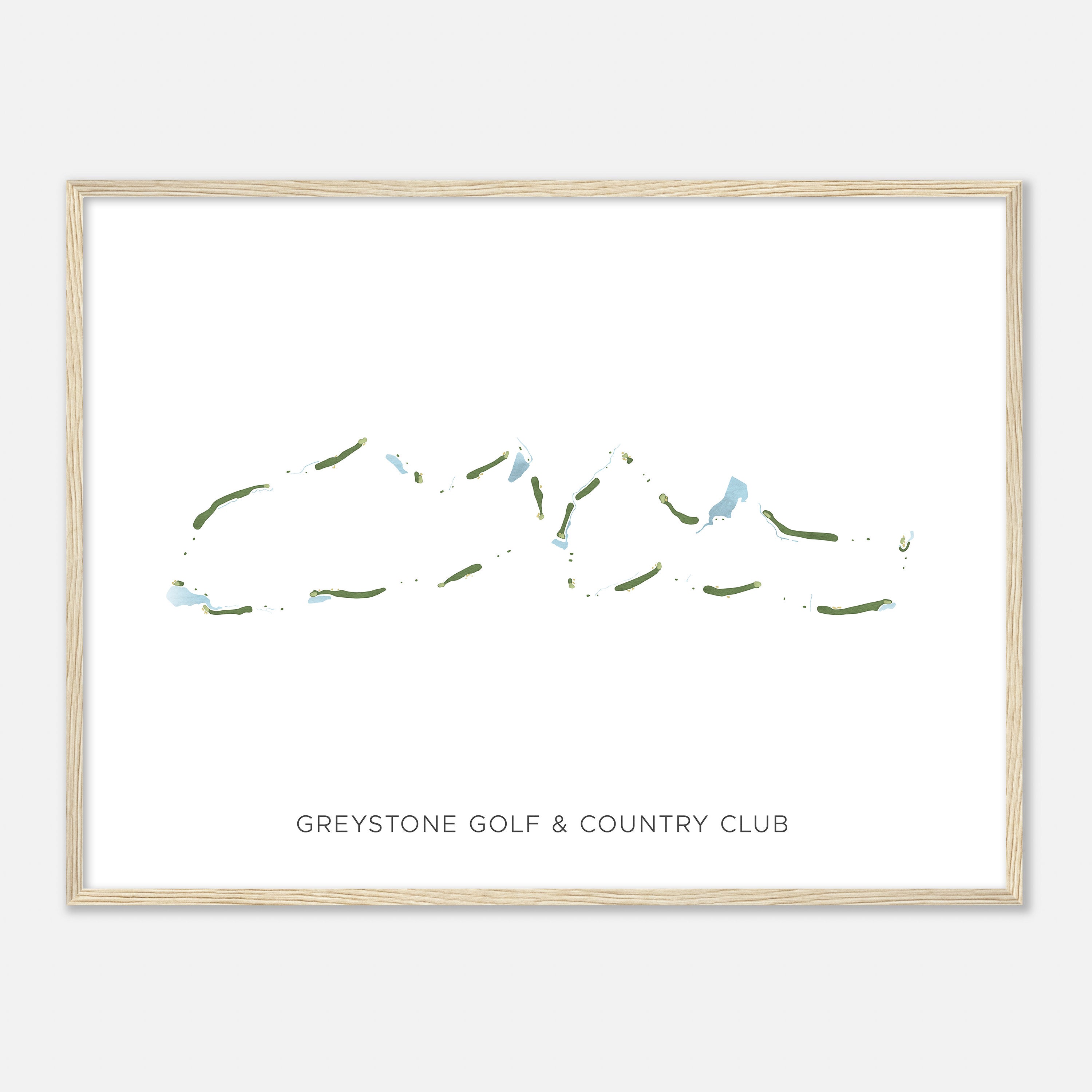 Greystone Golf & Country Club, Alabama Modern Watercolor Map Golfer ...