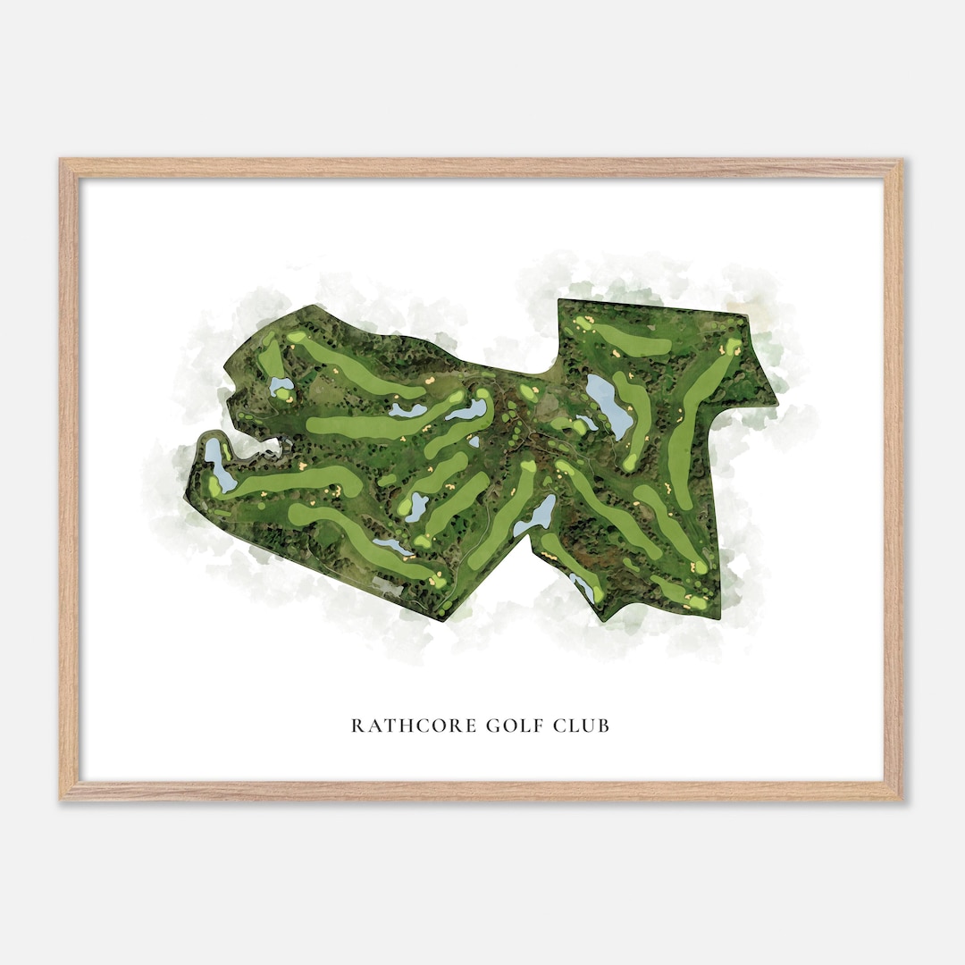Rathcore Golf Club in Co. Meath., Ireland - Classic Watercolor Map ...