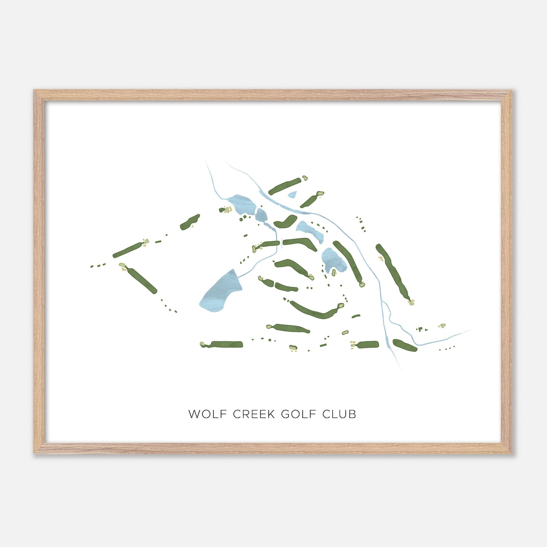Wolf Creek Golf Club in Atlanta, Georgia - Modern Watercolor Map ...