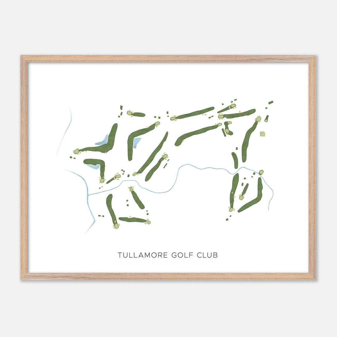 Tullamore Golf Club in Tullamore, Ireland - Modern Watercolor Map ...
