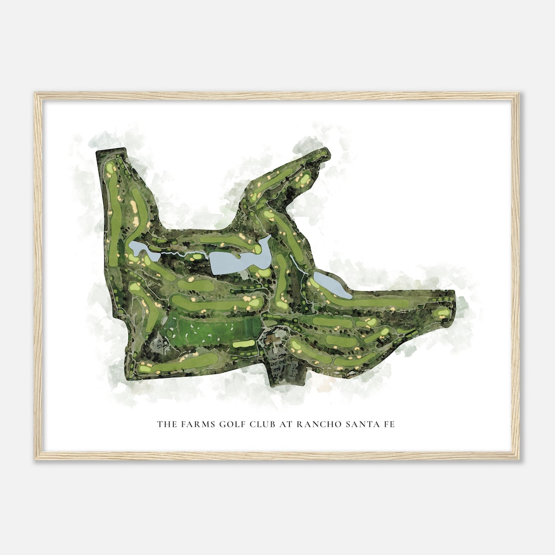 The Farms Golf Club at Rancho Santa Fe, California - Classic Watercolor ...