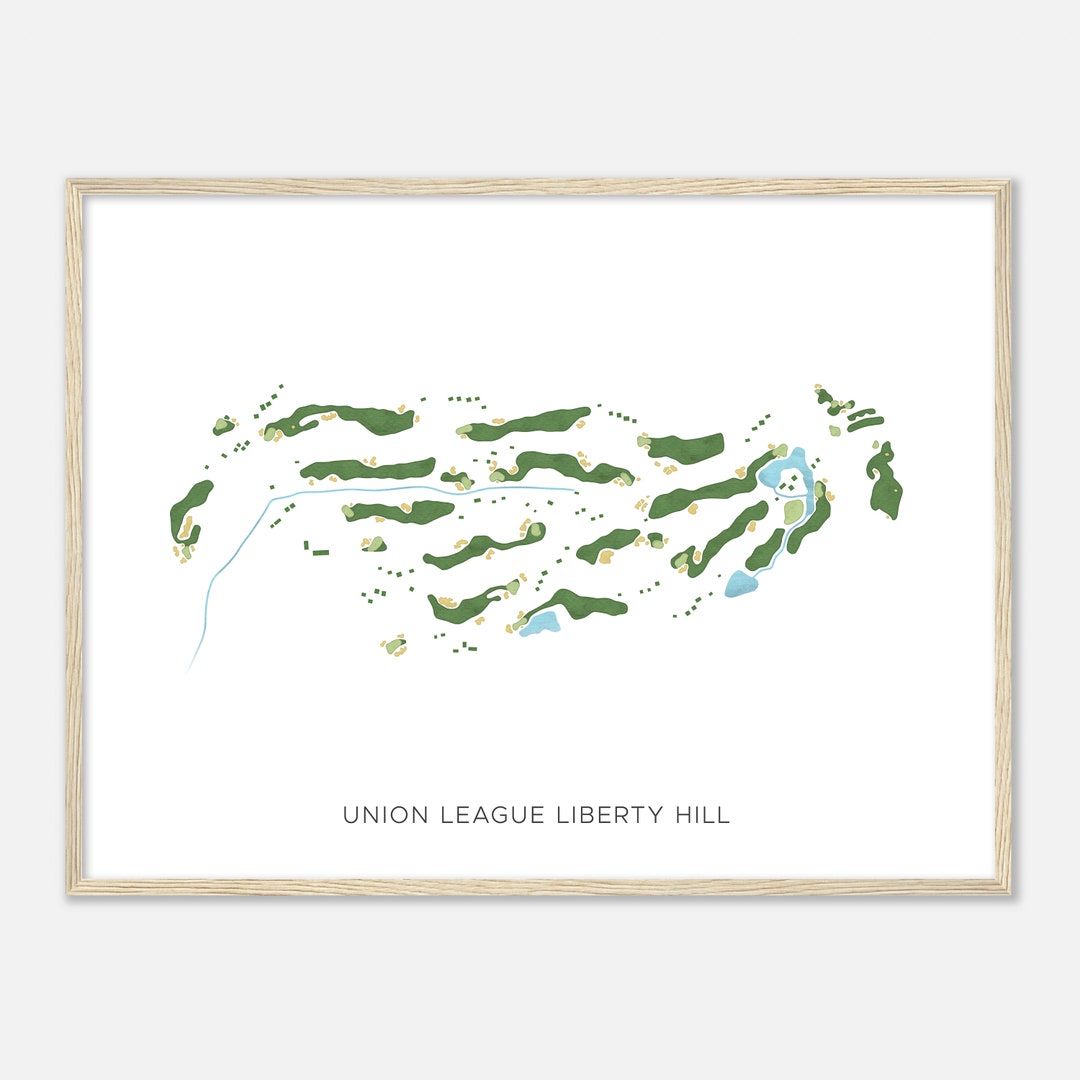 Union League Liberty Hill, Pennsylvania - Modern Watercolor Map ...