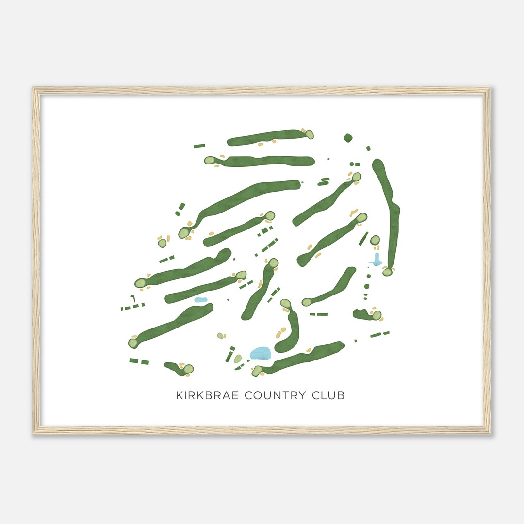 Kirkbrae Country Club, Rhode Island - Modern Watercolor Map | Golfer ...