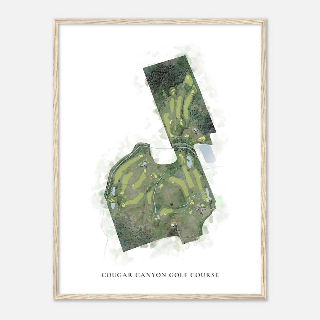 Cougar Canyon Golf Course, Oregon - Classic Watercolor Map | Golfer ...
