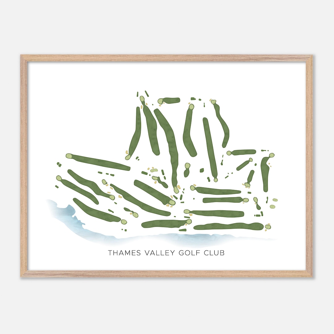 Thames Valley Golf Club in London, Canada - Modern Watercolor Map ...