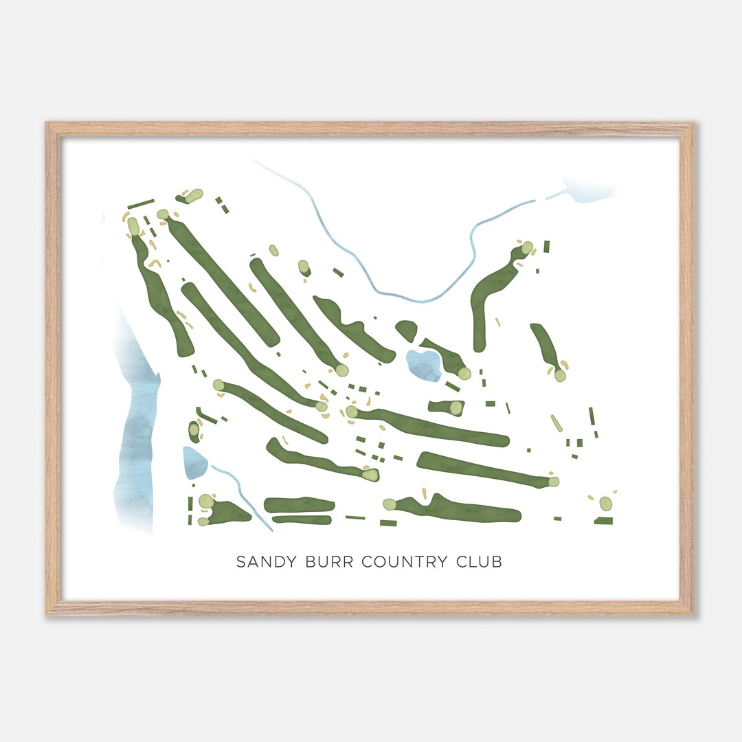 Sandy Burr Country Club in Wayland, Massachusetts - Modern Watercolor ...