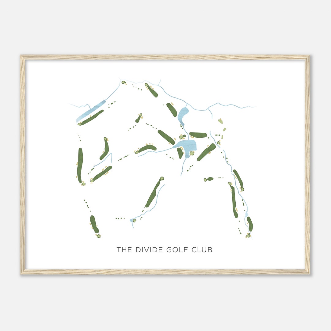 The Divide Golf Club, North Carolina - Modern Watercolor Map | Golfer ...