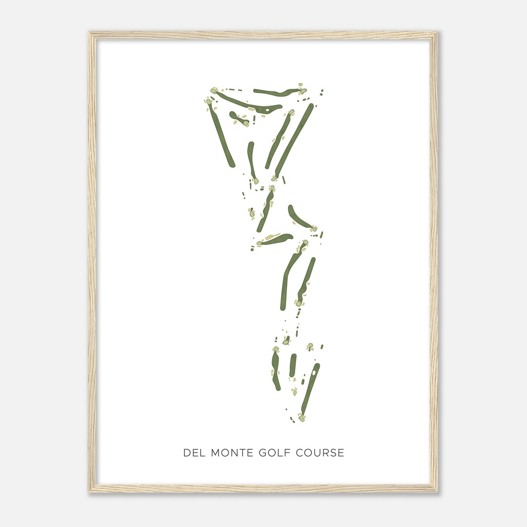 Del Monte Golf Course, California - Modern Watercolor Map | Golfer Gift ...