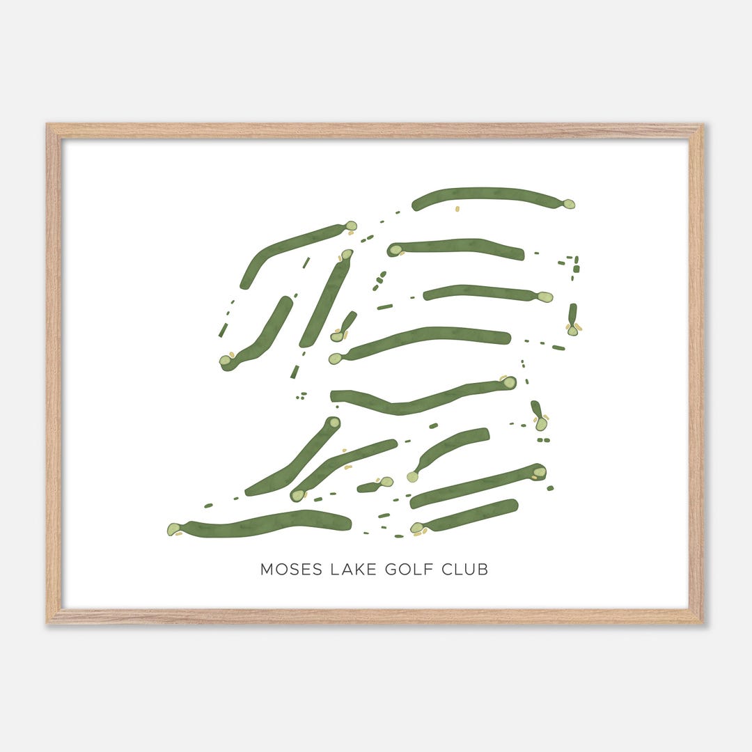 Moses Lake Golf Club in Moses Lake, Washington - Modern Watercolor Map ...