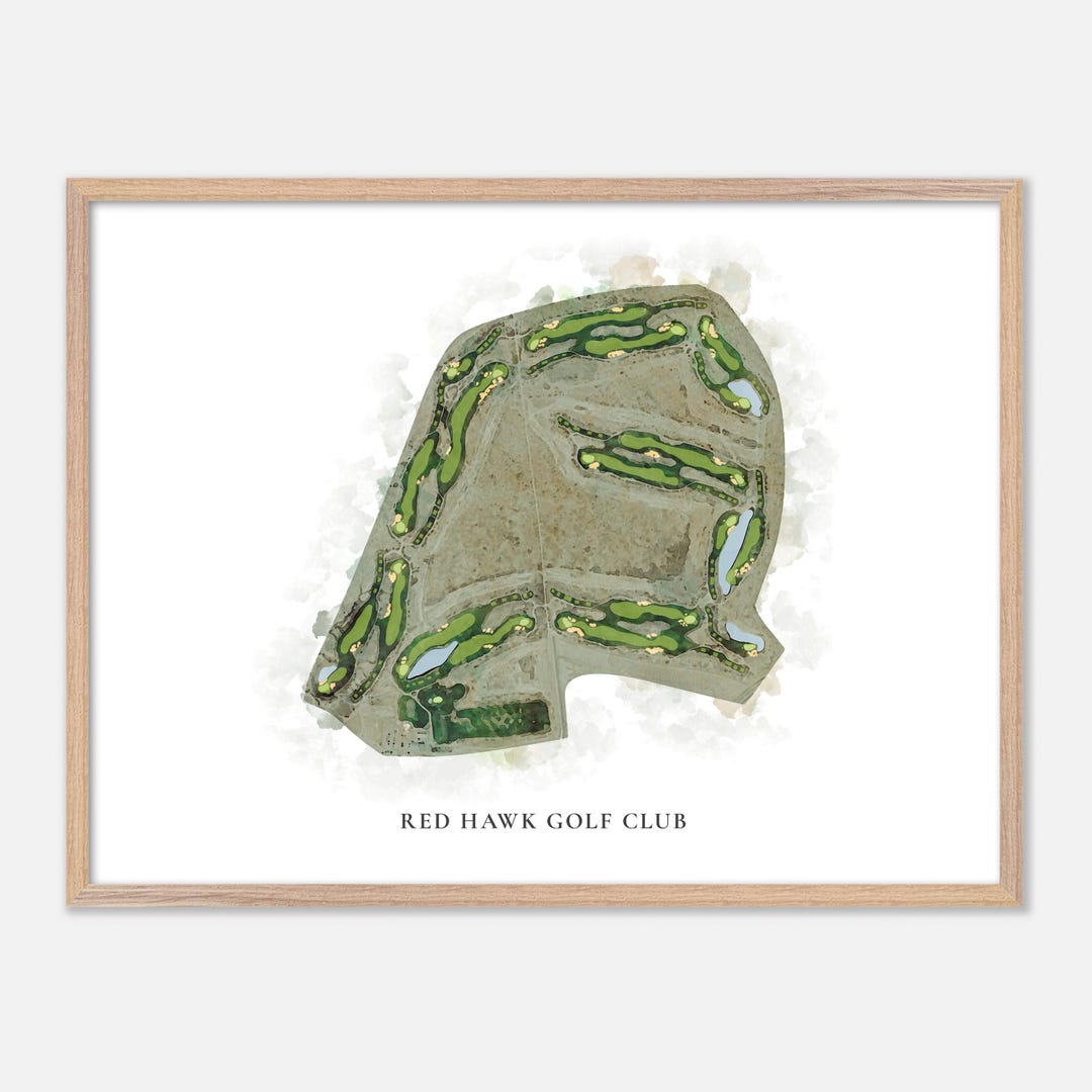 Red Hawk Golf Club in Las Cruces, New Mexico - Classic Watercolor Map ...