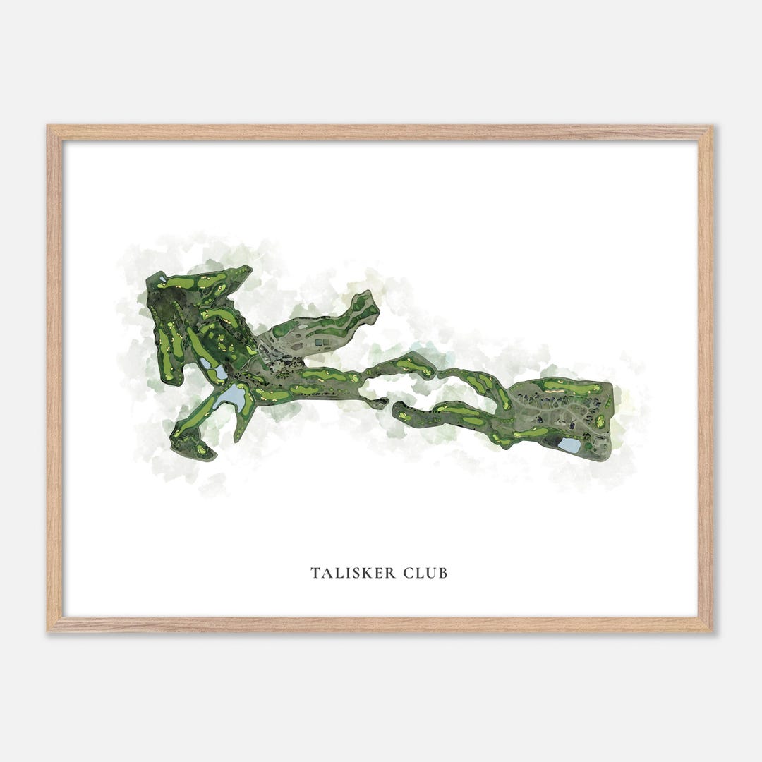 Talisker Club in Hideout, Utah - Classic Watercolor Map | Golfer Gift ...