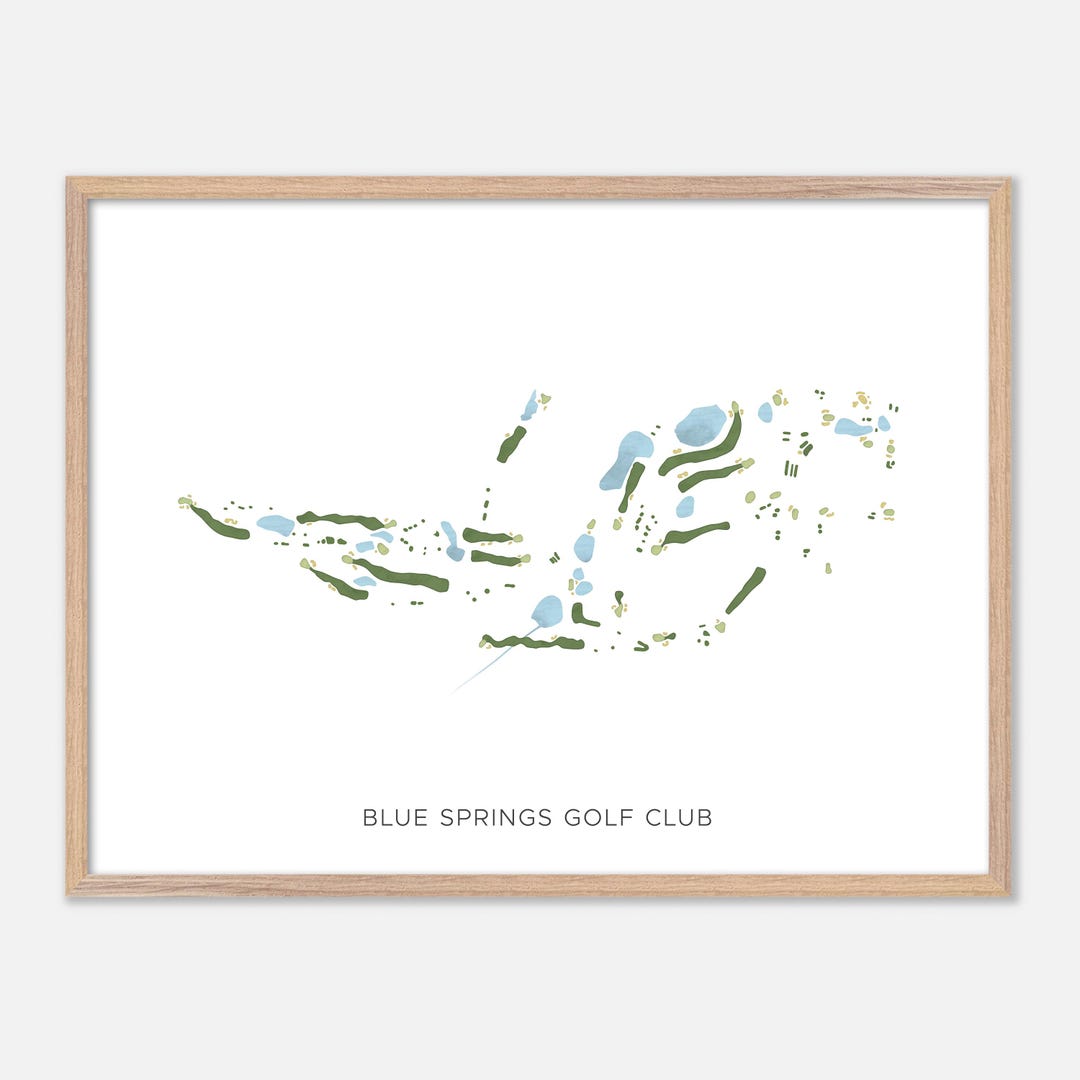 Blue Springs Golf Club in , Canada - Modern Watercolor Map | Golfer ...