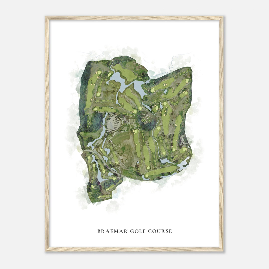 Braemar Golf Course, Minnesota - Classic Watercolor Map | Golfer Gift ...