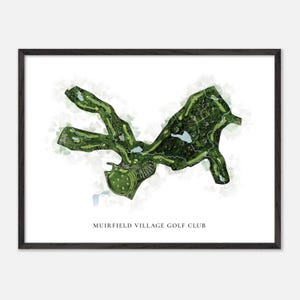 Muirfield Village Golf Club in Dublin, Ohio - Classic Watercolor Map ...