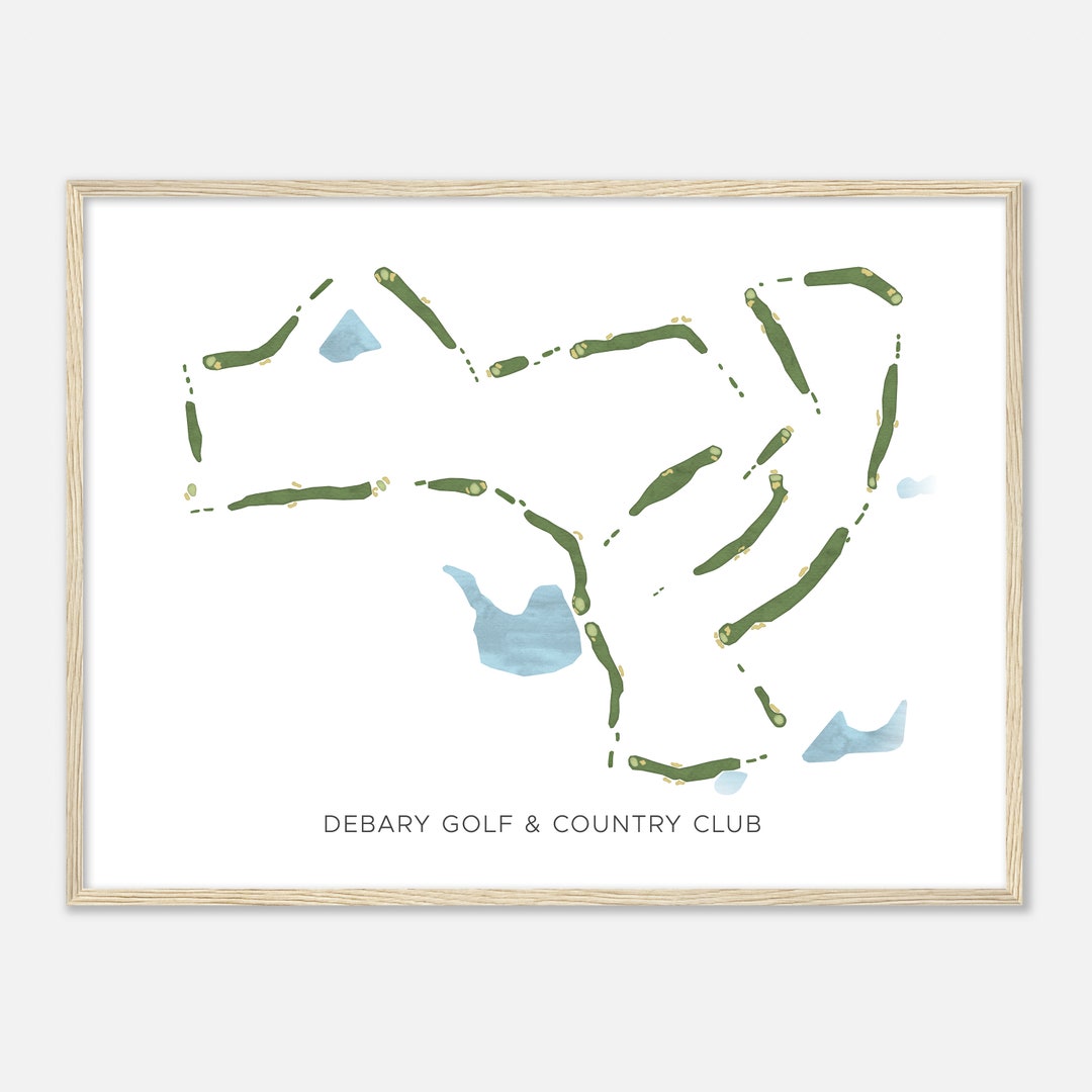Debary Golf & Country Club, Florida - Modern Watercolor Map | Golfer ...