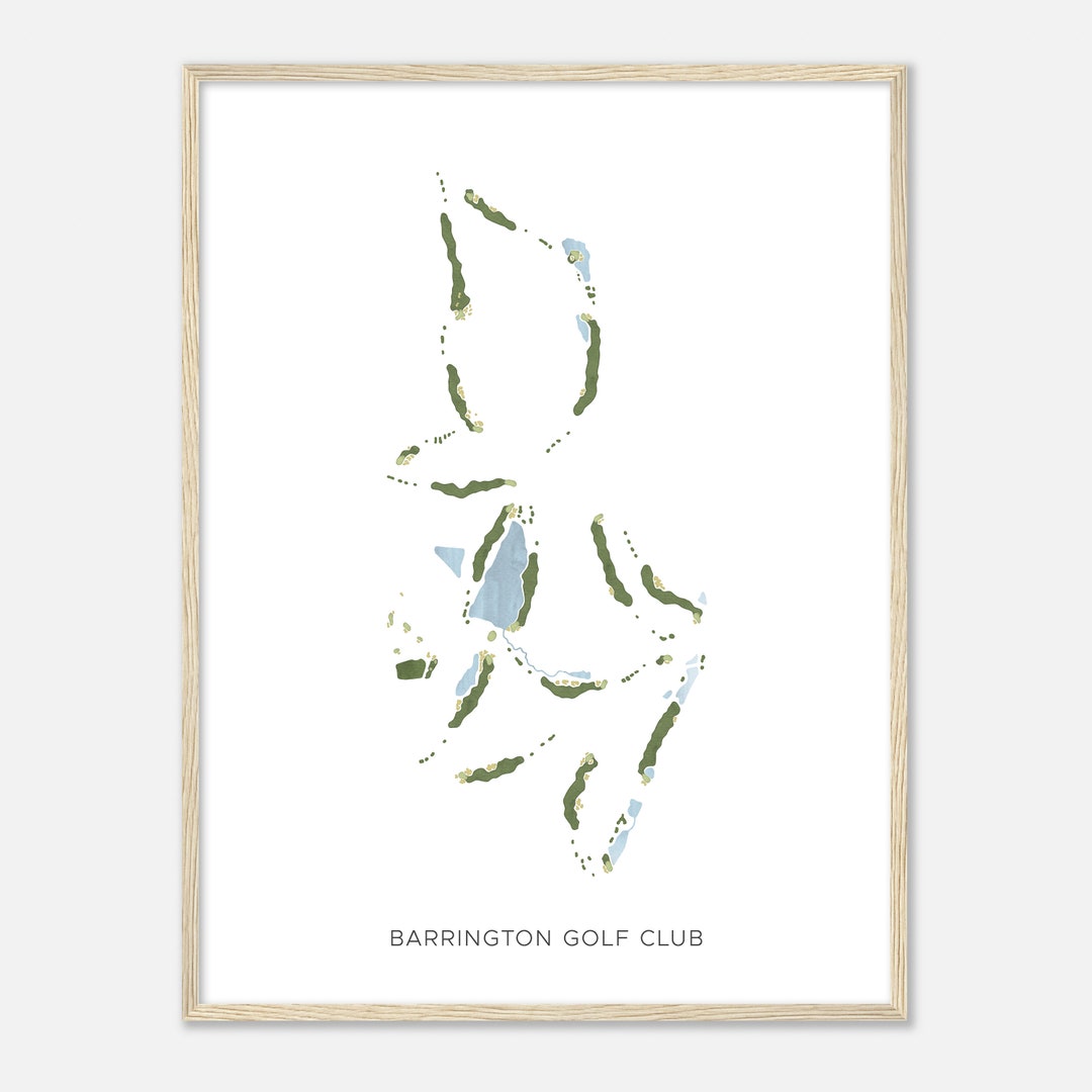Barrington Golf Club, Ohio - Modern Watercolor Map | Golfer Gift, Golf ...