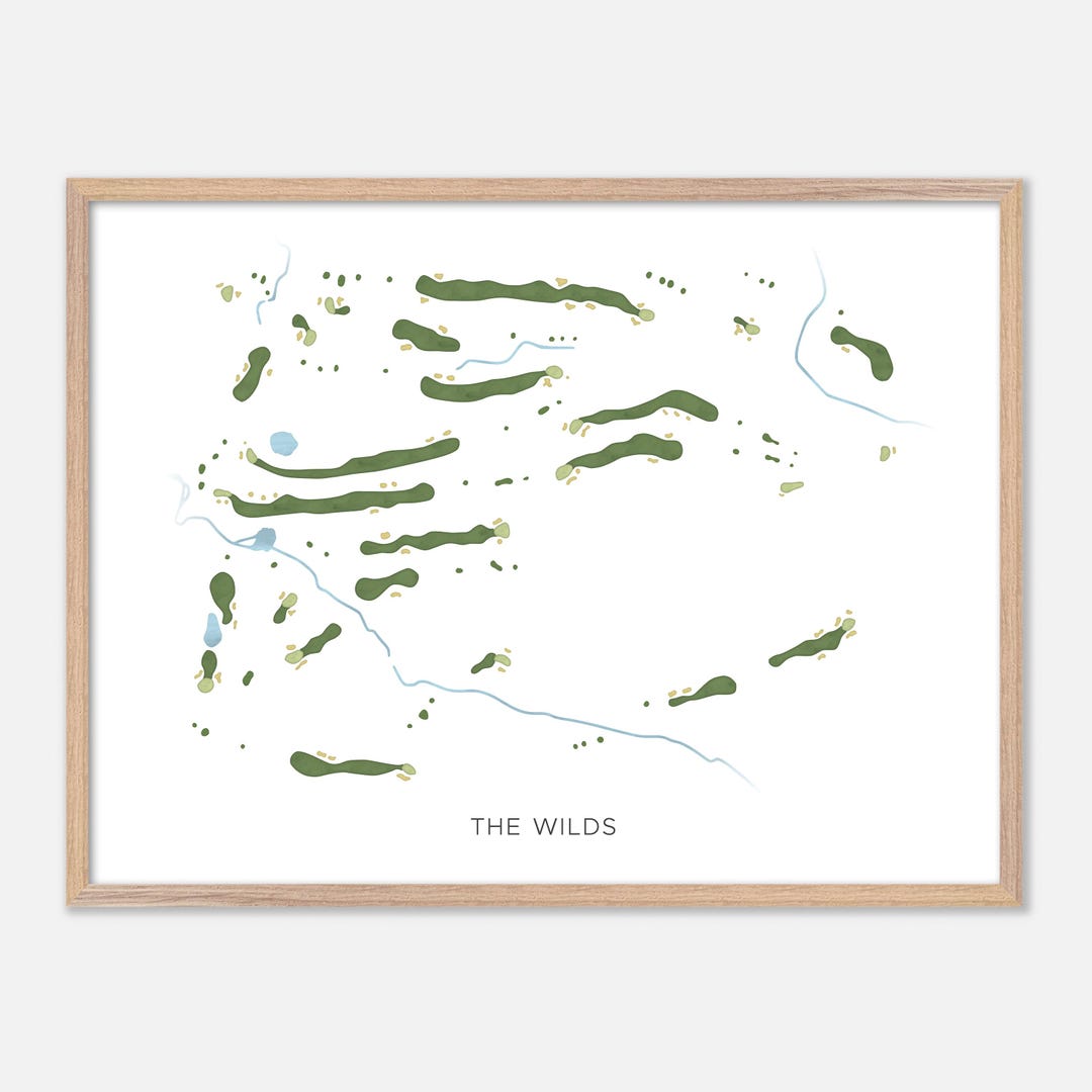 The Wilds in , Canada - Modern Watercolor Map | Golfer Gift, Golf Wall ...