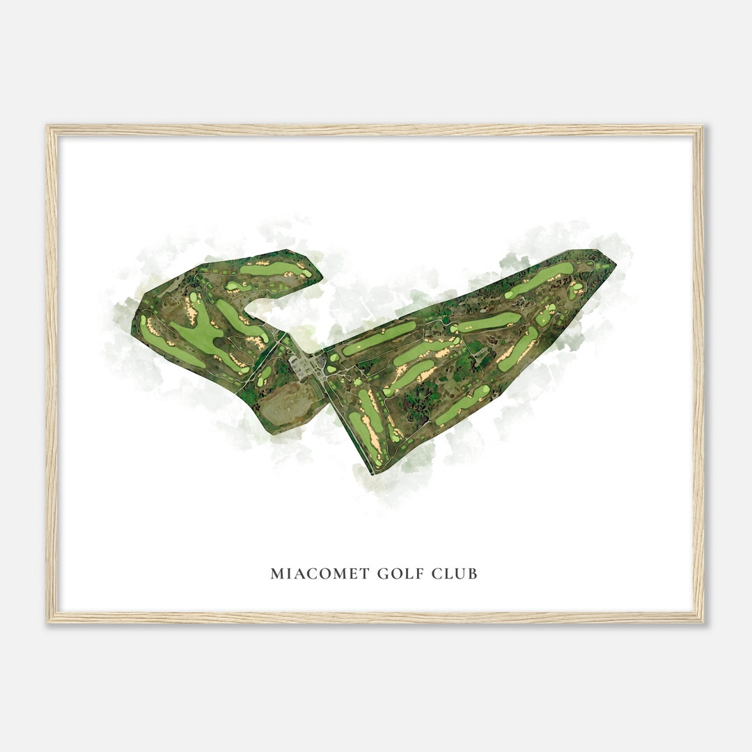 Miacomet Golf Club, Massachusetts - Classic Watercolor Map | Golfer ...