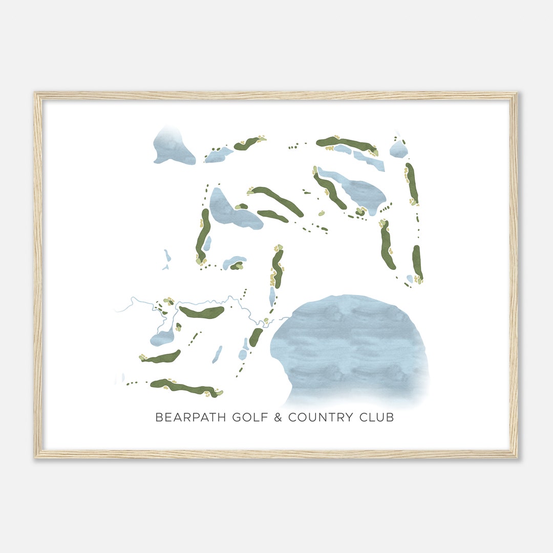Bearpath Golf & Country Club, Minnesota - Modern Watercolor Map ...