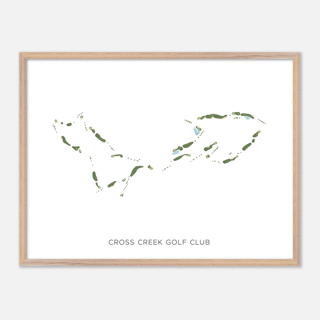 Cross Creek Golf Club in Temecula, California - Modern Watercolor Map ...