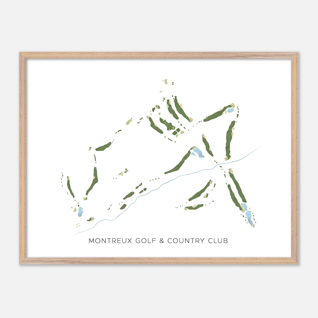 Montreux Golf & Country Club in Reno, Nevada - Modern Watercolor Map ...