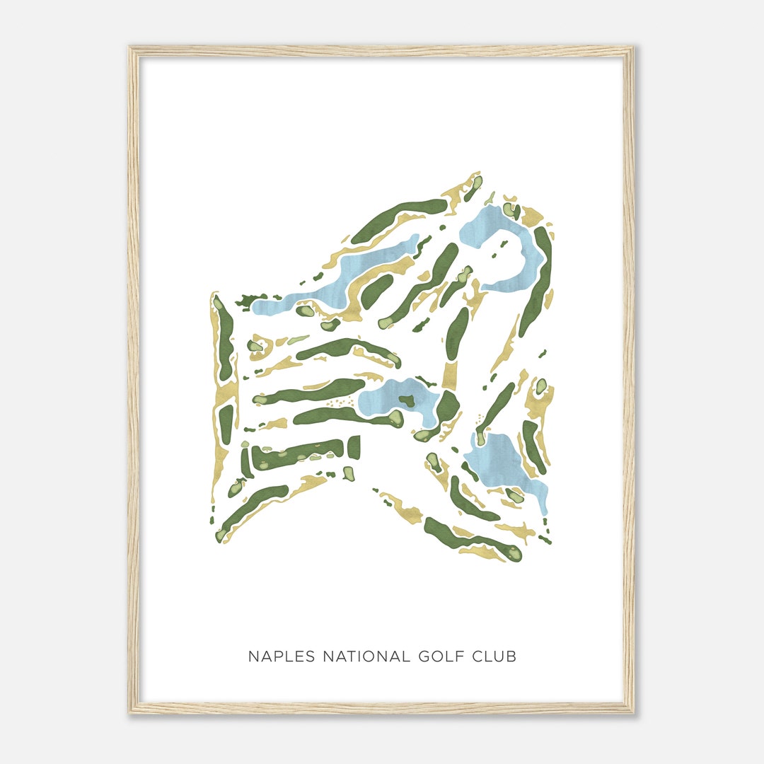 Naples National Golf Club, Florida - Modern Watercolor Map | Golfer ...