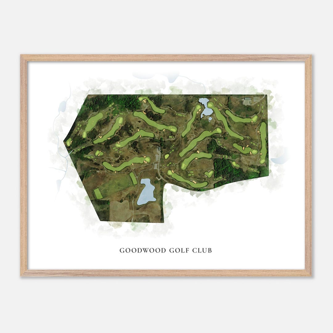 Goodwood Golf Club in , Canada - Classic Watercolor Map | Golfer Gift ...