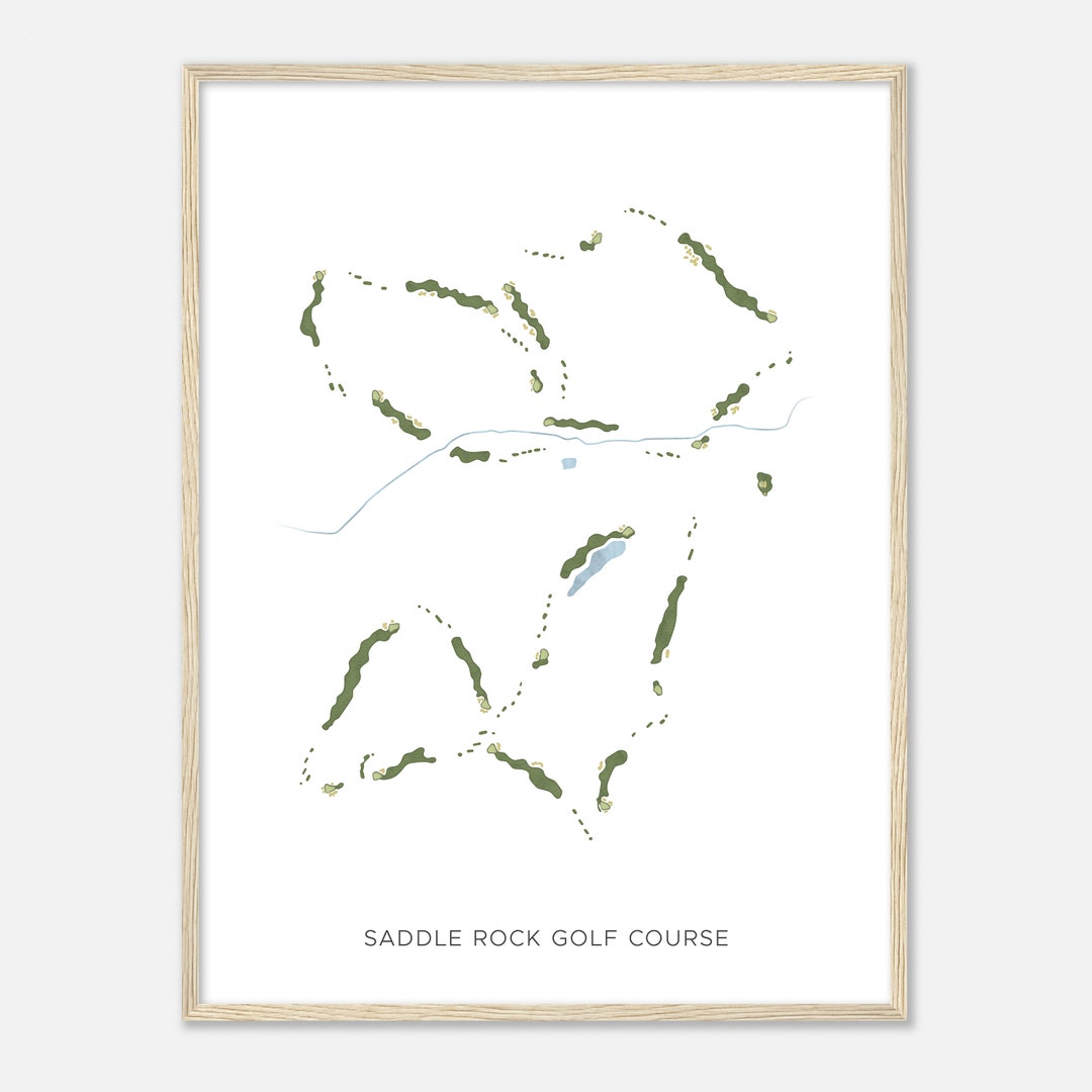 Saddle Rock Golf Course, Colorado - Modern Watercolor Map | Golfer Gift ...