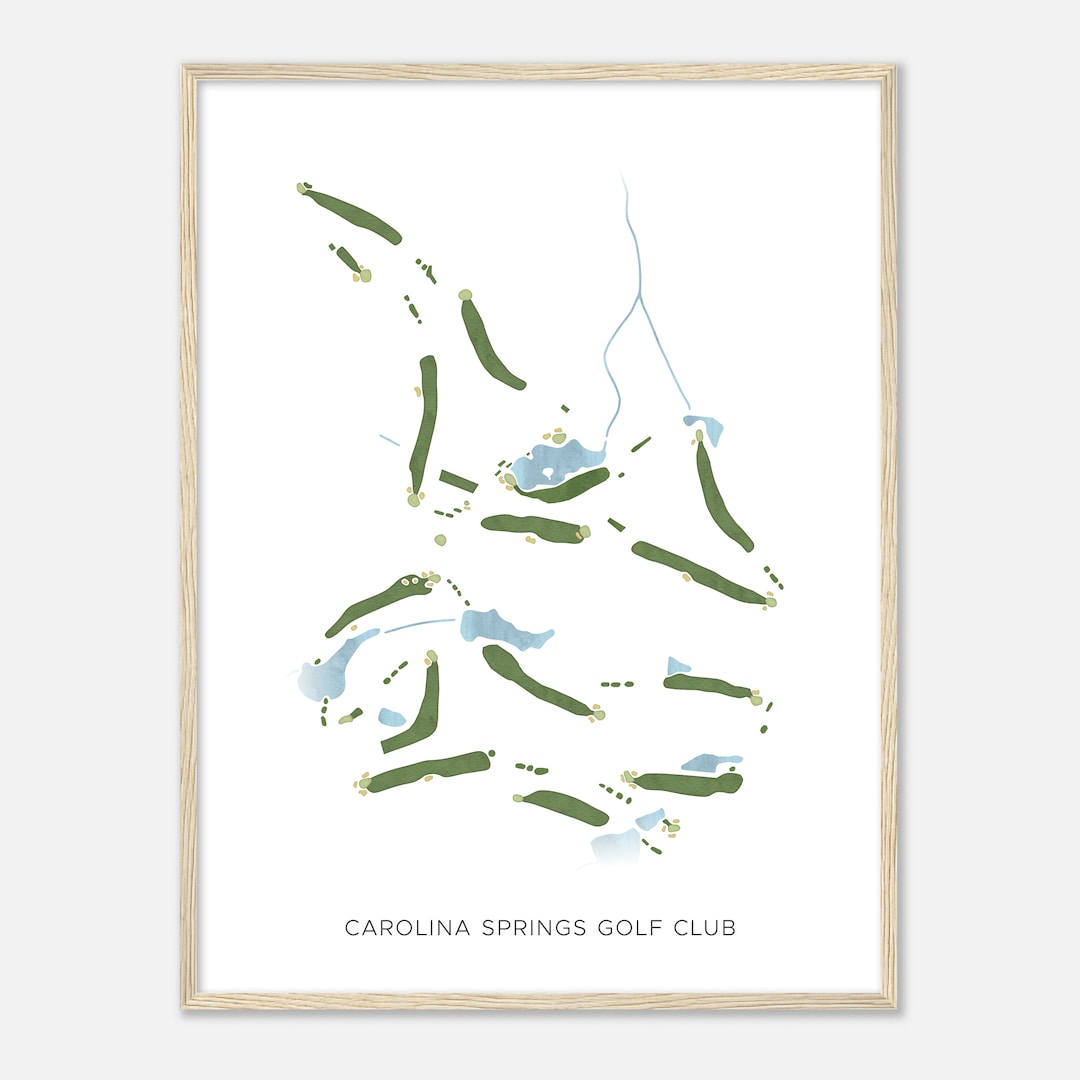 Carolina Springs Golf Club, South Carolina - Modern Watercolor Map ...